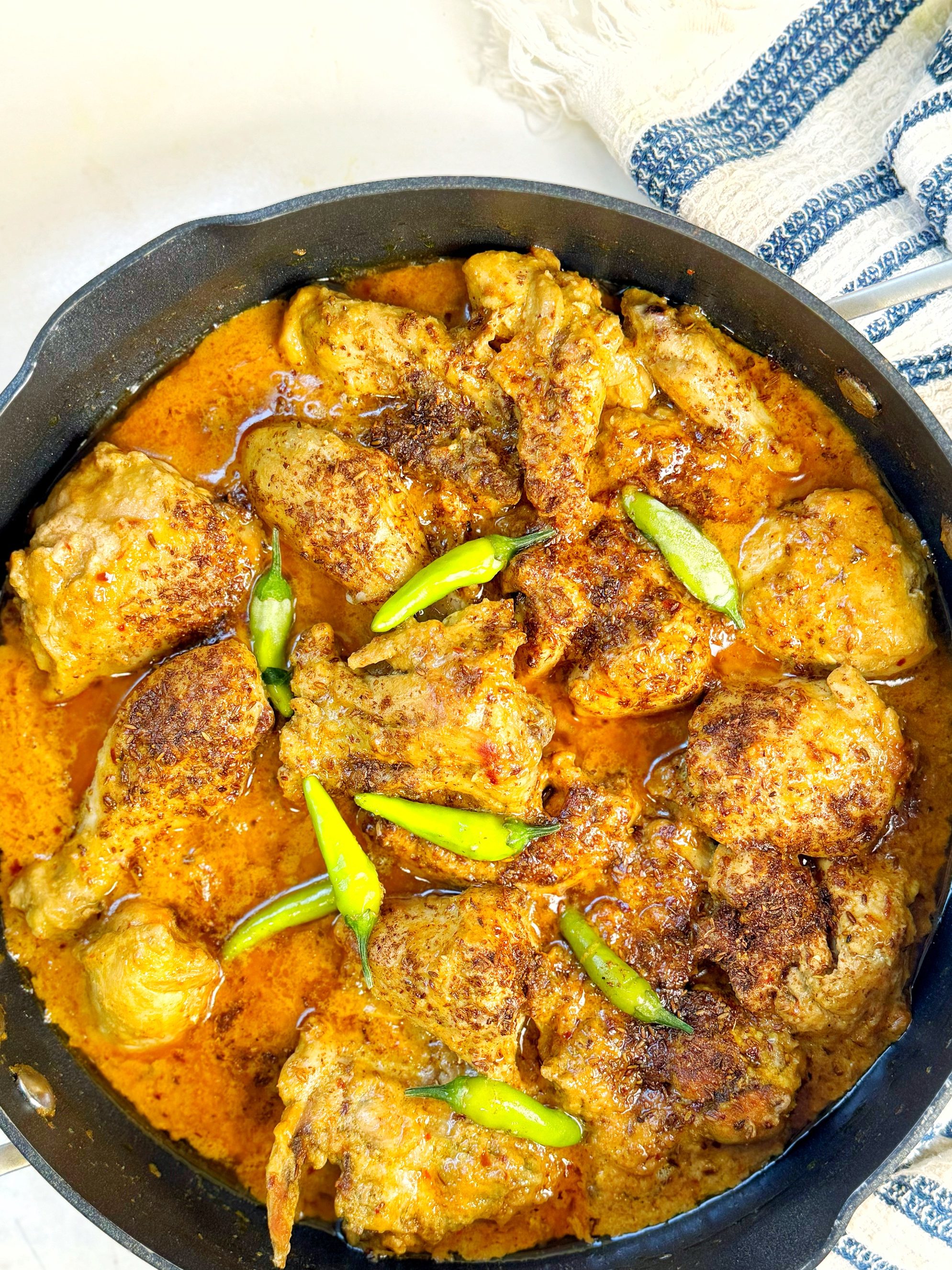 Cumin (Zeera) Chicken Curry - Stew with Saba