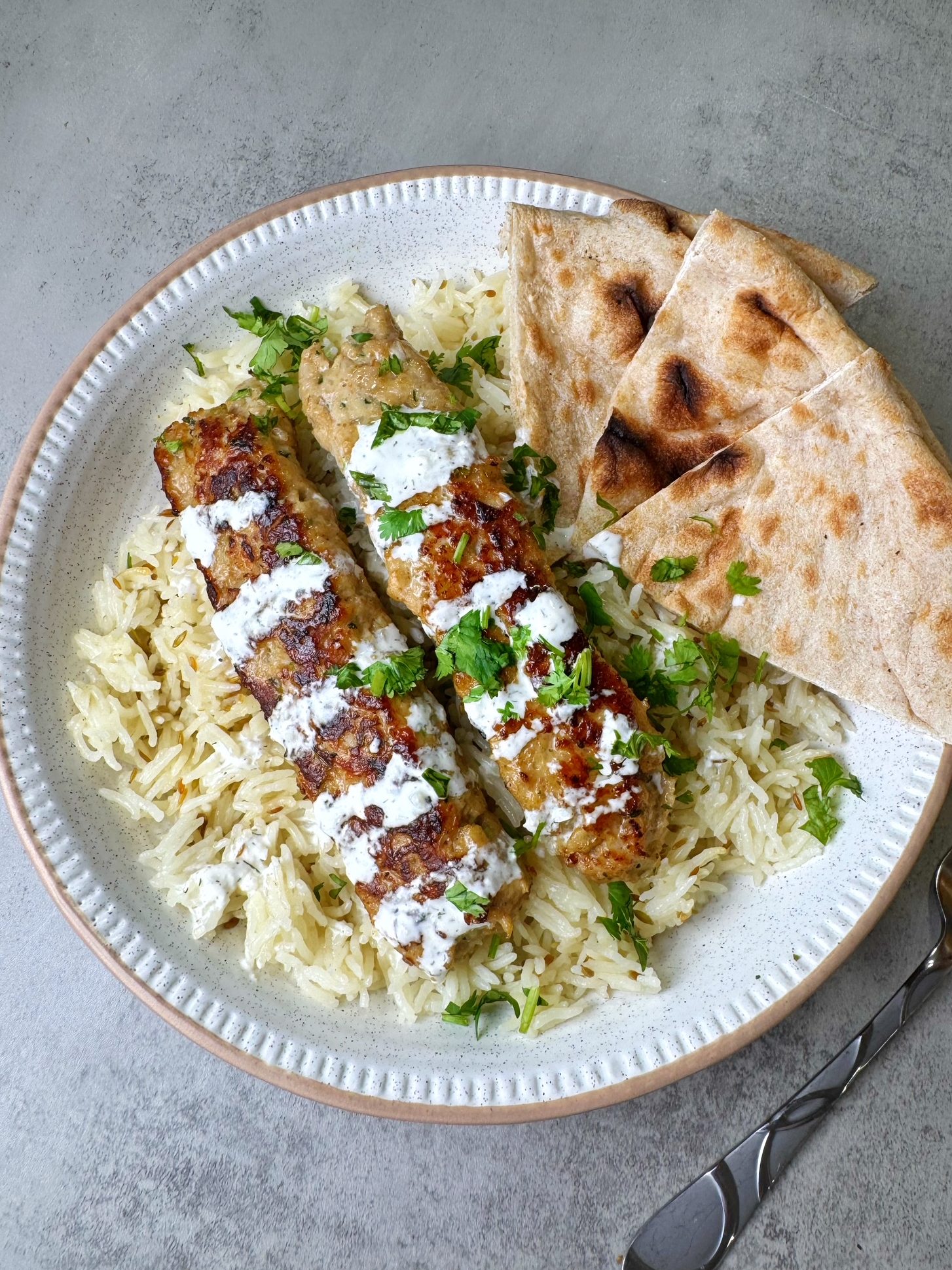 Ground Chicken kebabs (Easy kebab shaping) - Stew with Saba